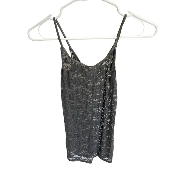 Michael Stars | Tops | Michael Stars Sheer Lace Cami Blouse In Grey One ...